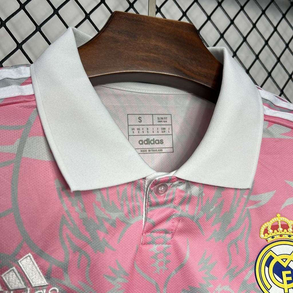 Real Madrid Pink Dragon Jersey(Player Version) – Champions Kit