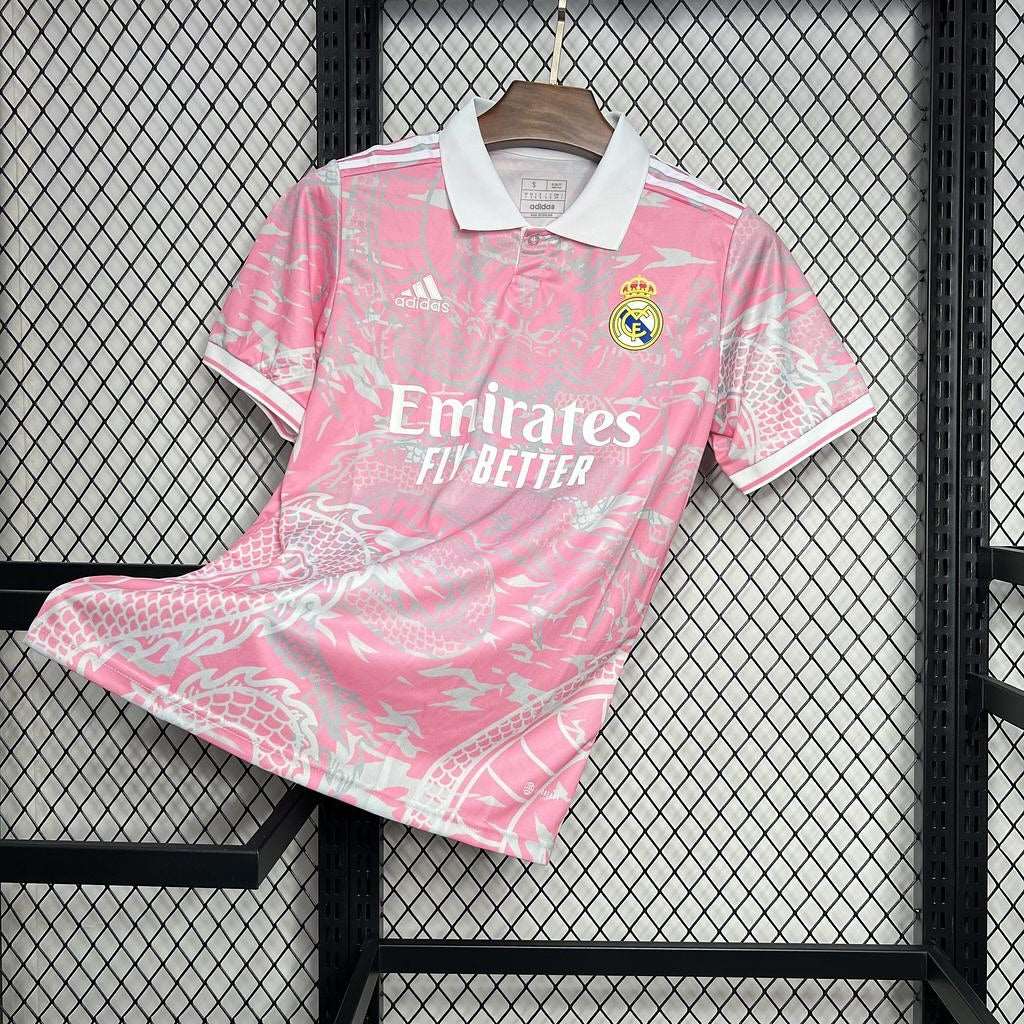 Real Madrid Pink Dragon Jersey(Player Version) – Champions Kit