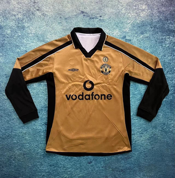RETRO FULL SLEEVES MANCHESTER UNITED HOME 2001/02 100 year anniversary ...