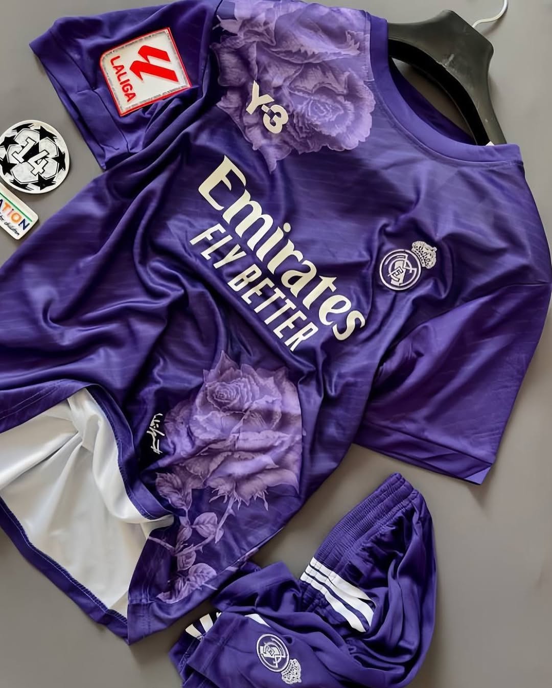 Real Madrid Y3 Purple Set (With Shorts) – Champions Kit